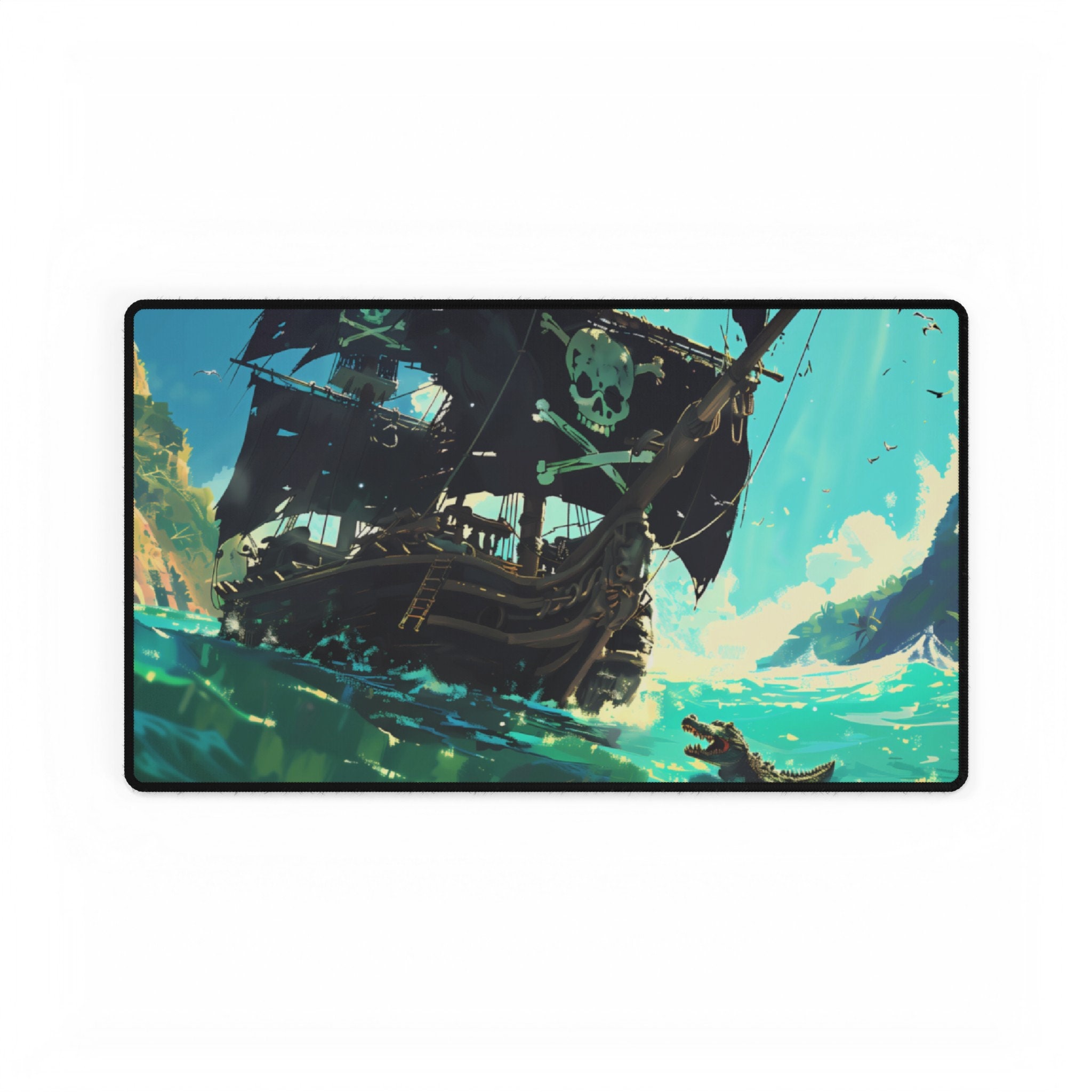 Lorcana Playmat Hook's Pirate Ship Designer Playmat for TCG Vibrant ...