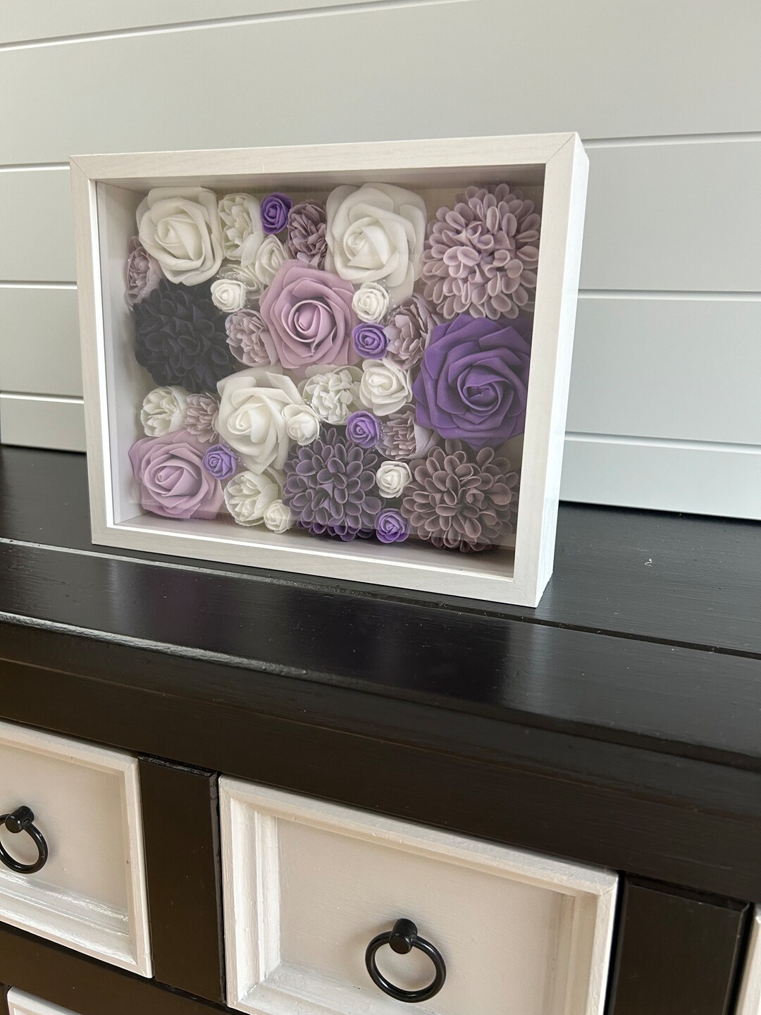 Shadow Box 3D Rose Frame Box Flower Box Valentines Love Anniversary ...