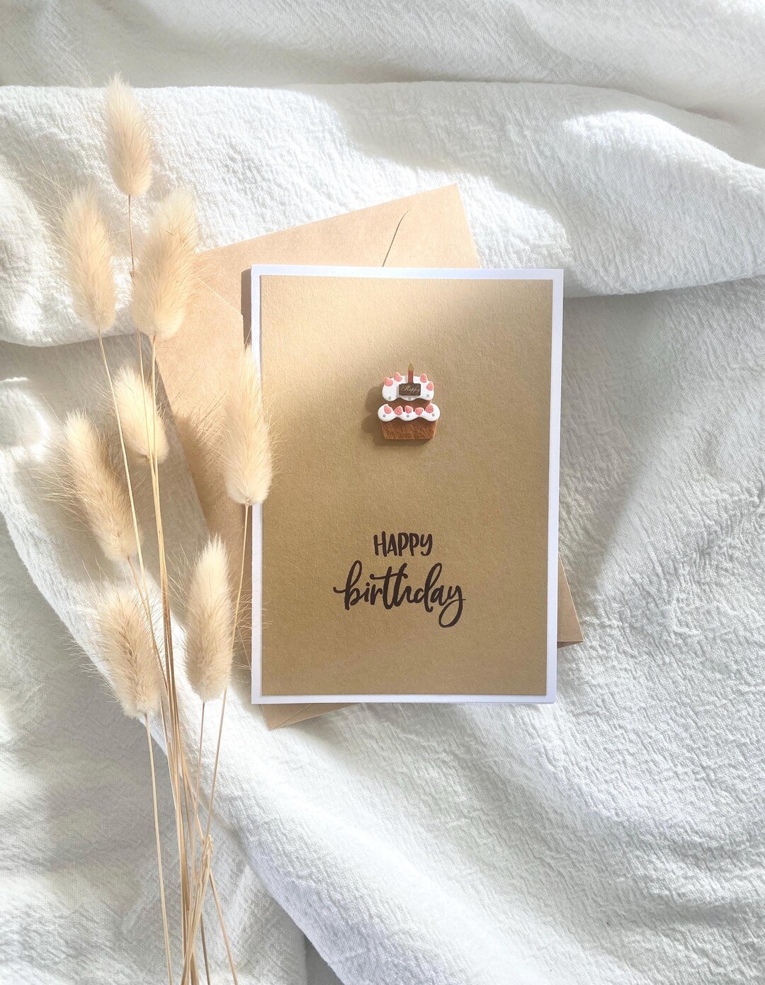 Birthday Card Cake Including Envelope - Etsy