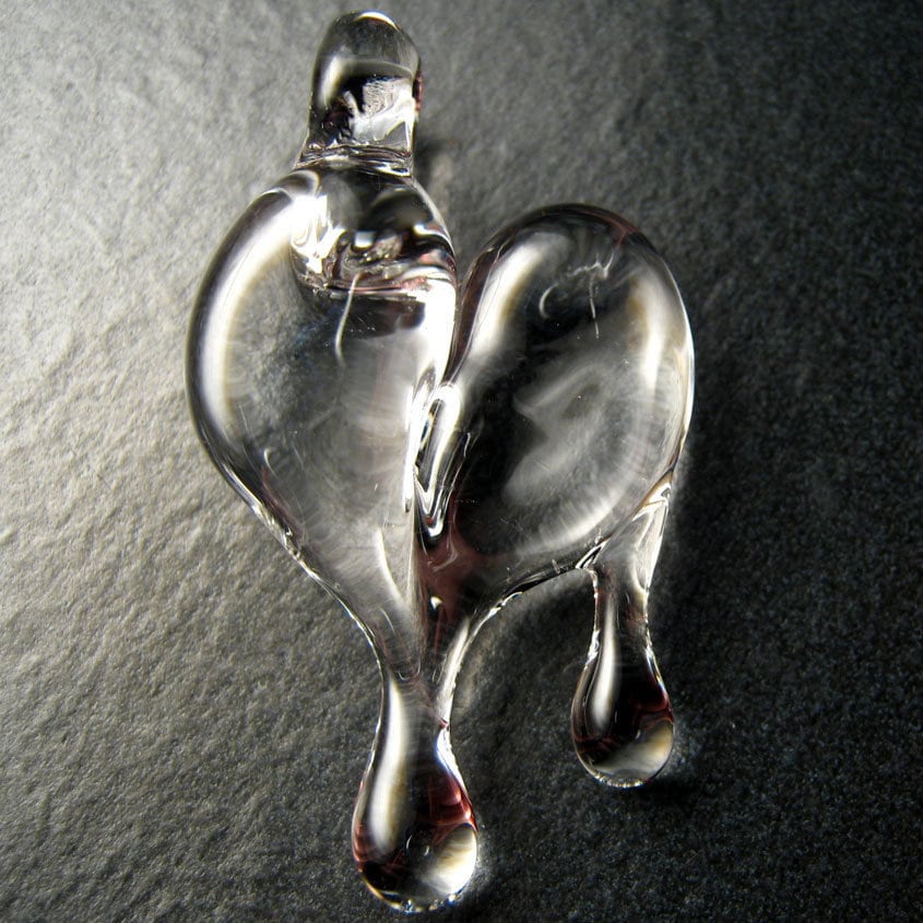 Ice Heart Glass Icicle Jewelry Icicle Ornament Suncatcher - Etsy