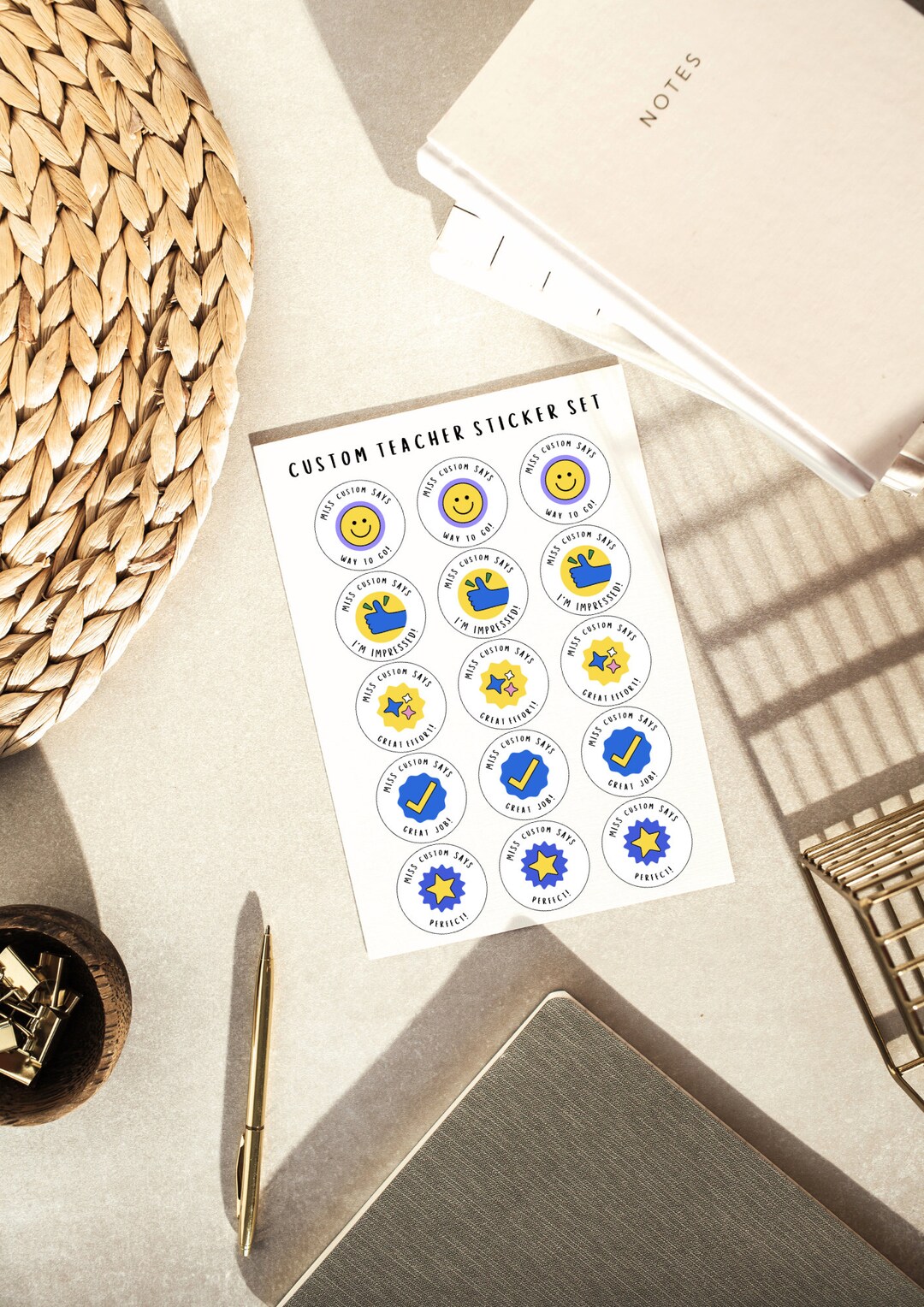 Custom Teacher Stickers, Well Done Stickers, Reward Stickers ...