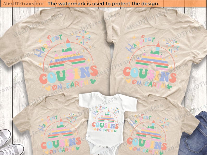 Disney Happiest Cousins Shirt, Comfort Colors Family Matching Tee - Etsy