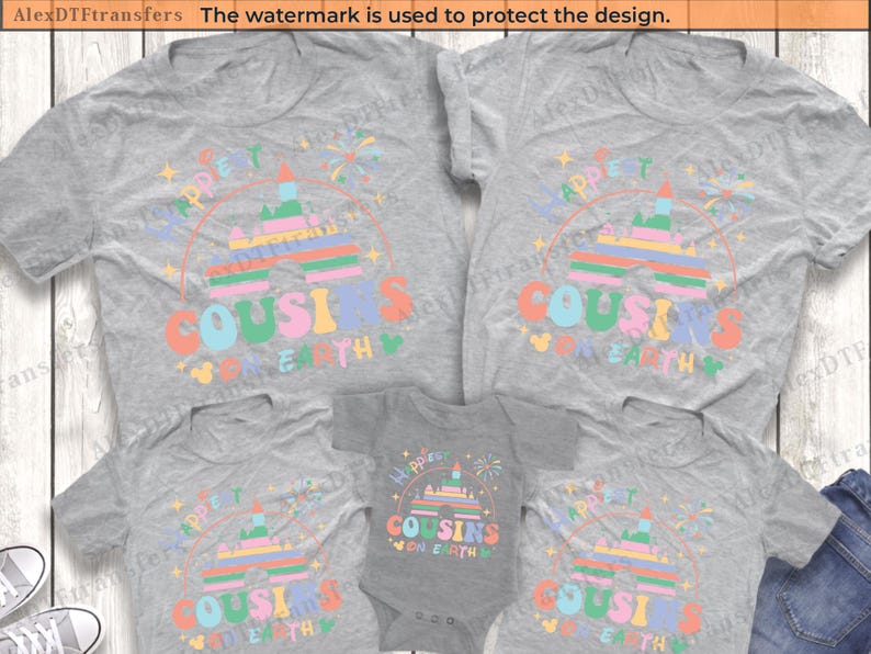 Disney Happiest Cousins Shirt, Comfort Colors Family Matching Tee - Etsy