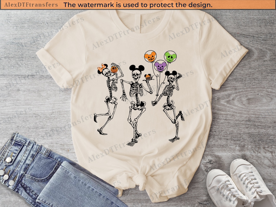 The Skeleton Dance Shirts, Dancing Skeleton Mickey Ears Shirt Halloween ...