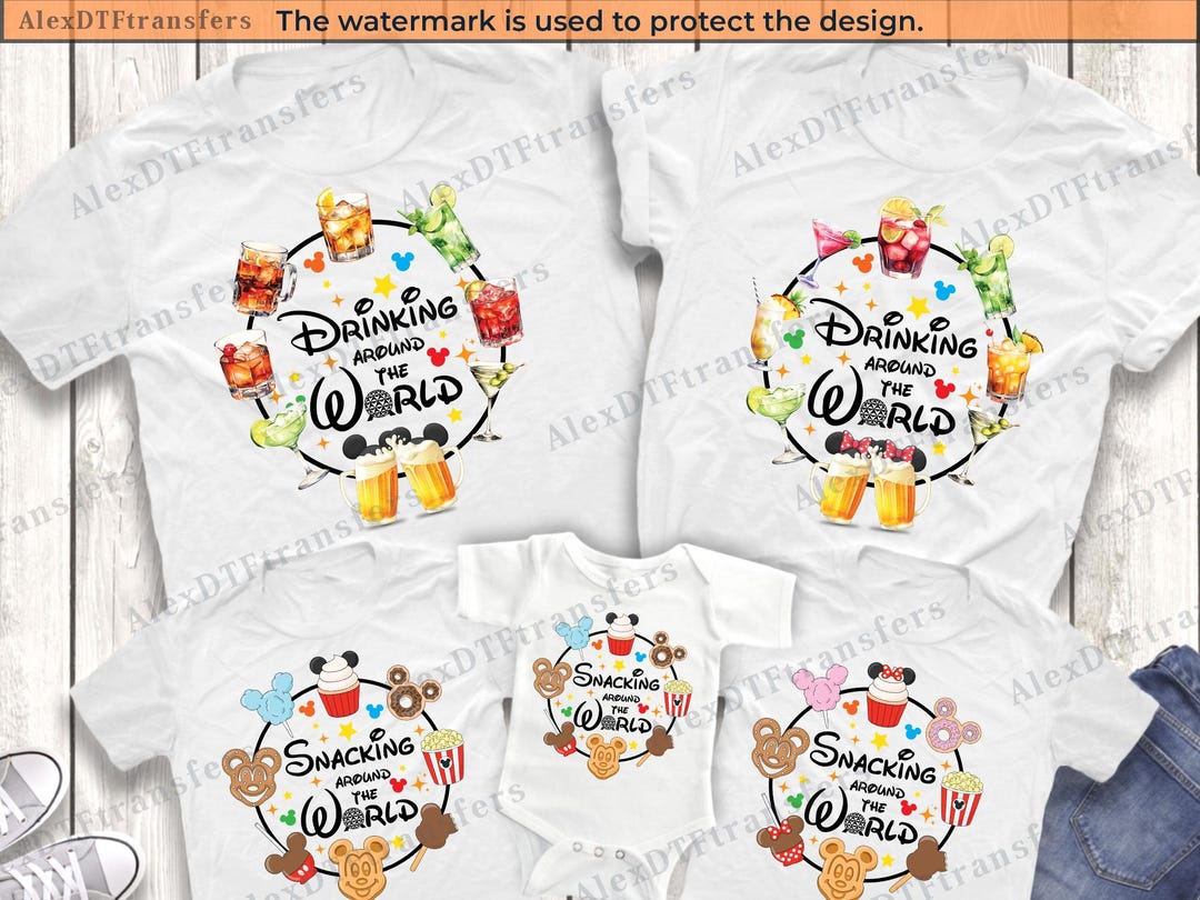 Drinking and Snacking Around the World Epcot Shirt, Epcot Snacking ...