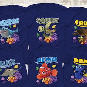 Finding Nemo Characters Shirts, Finding Dory Shirts, Crush Shirts ...