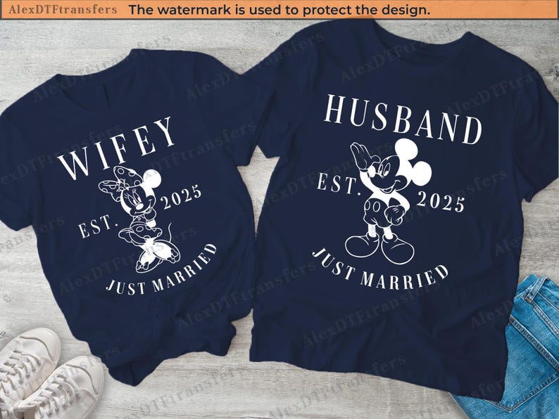 Mickey and Minnie 2025 Disney Couple Shirts, Honeymoon Matching Tees - Etsy