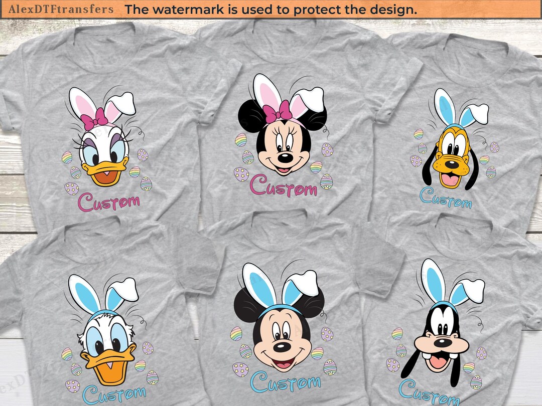 Personalized Disney Easter Shirts, Cartoon Characters Family Matching ...