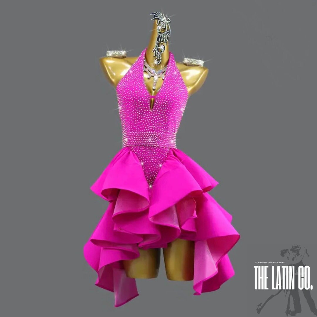 Latin Dimante Dress - Etsy