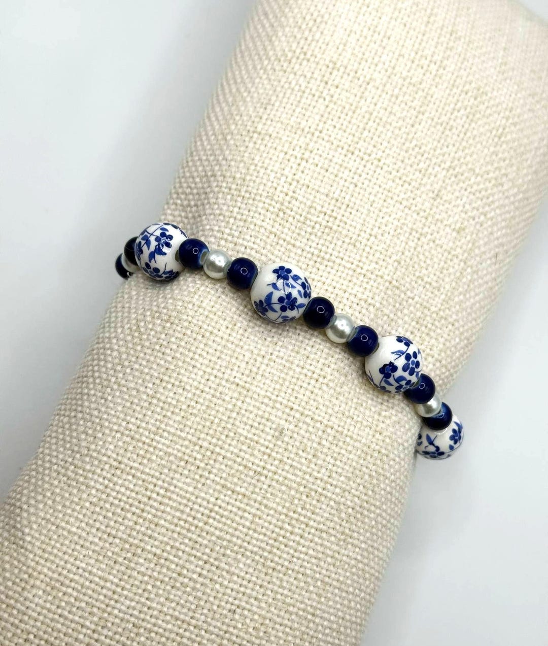 Blue Cottage Core Porcelain Bracelet - Etsy