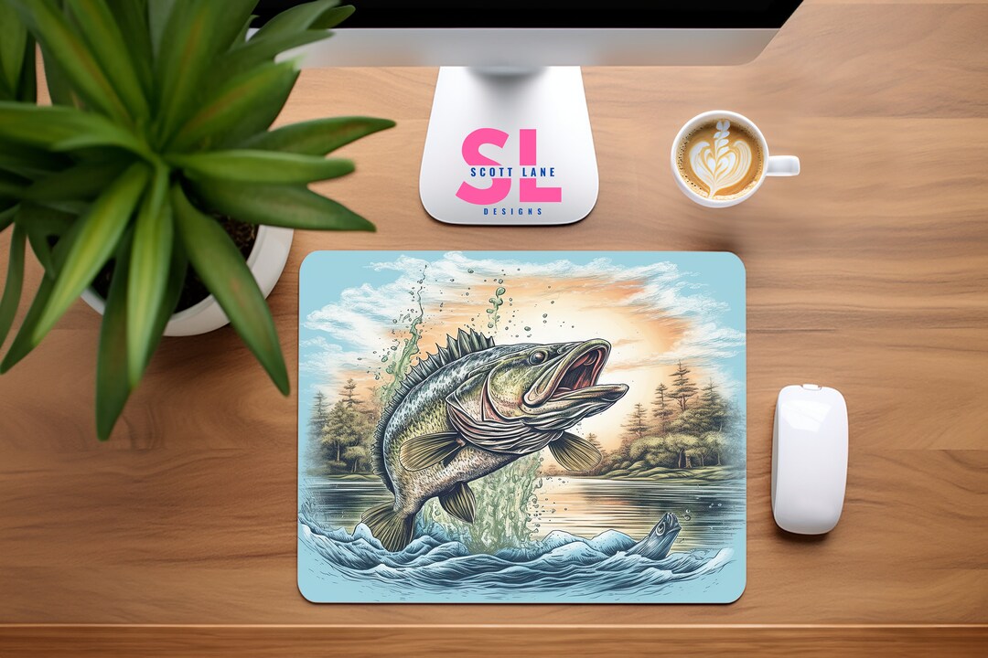 Fishing Mouse Pad, Desktop, Desk Pad, Sports Fisherman, Saltwater ...