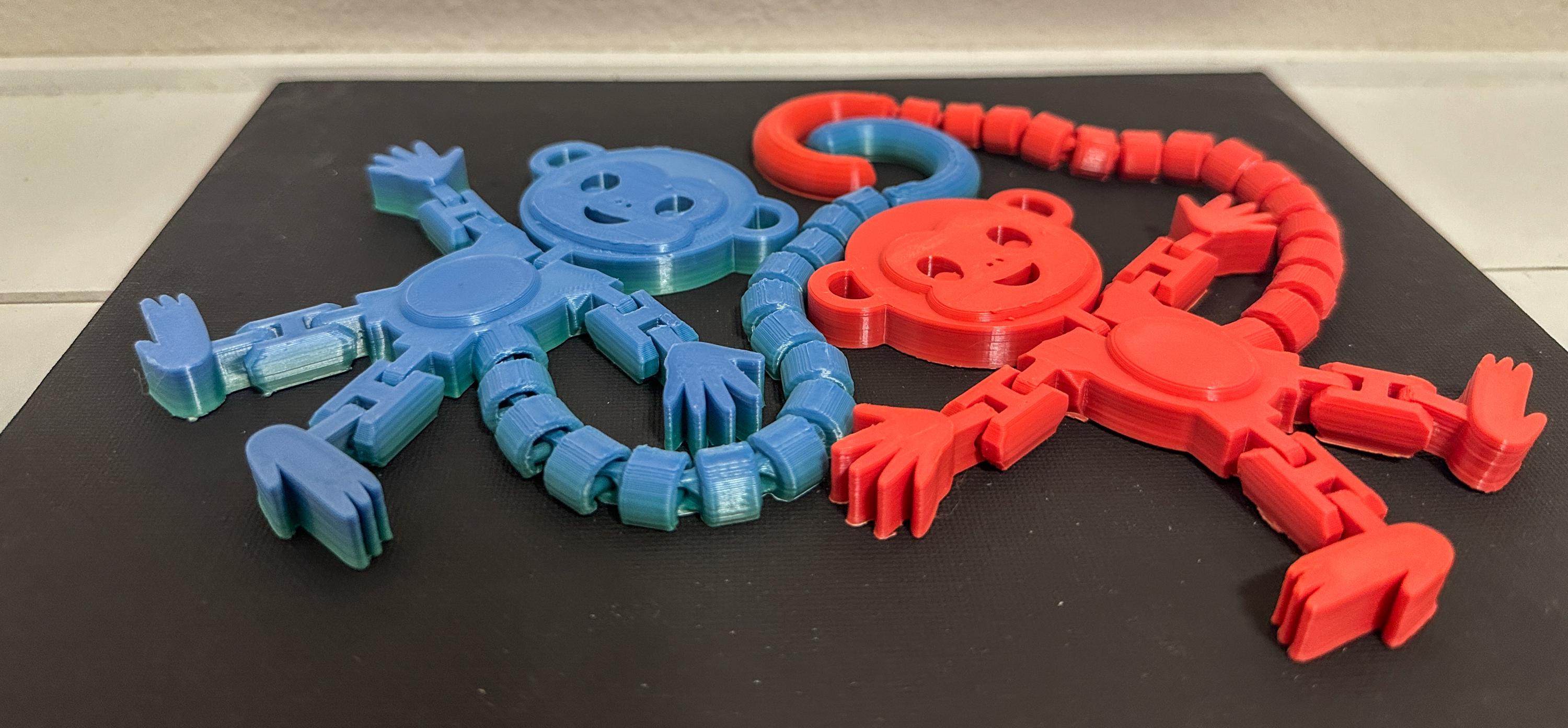 3D Printed Flexible Monkeys - Etsy
