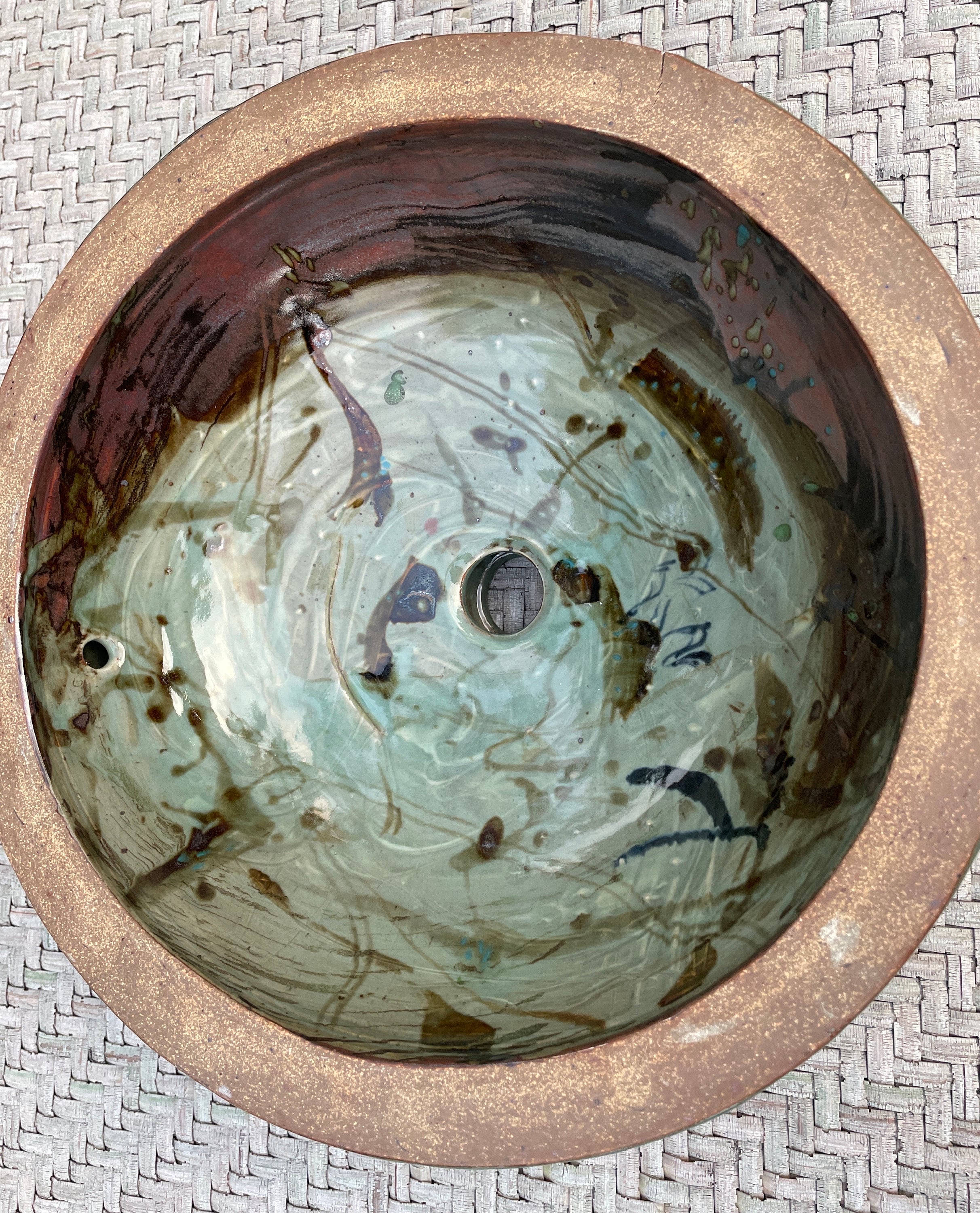 JOHN GLICK SINK Art Pottery Custom Sink Under Counter Hand Painted ...