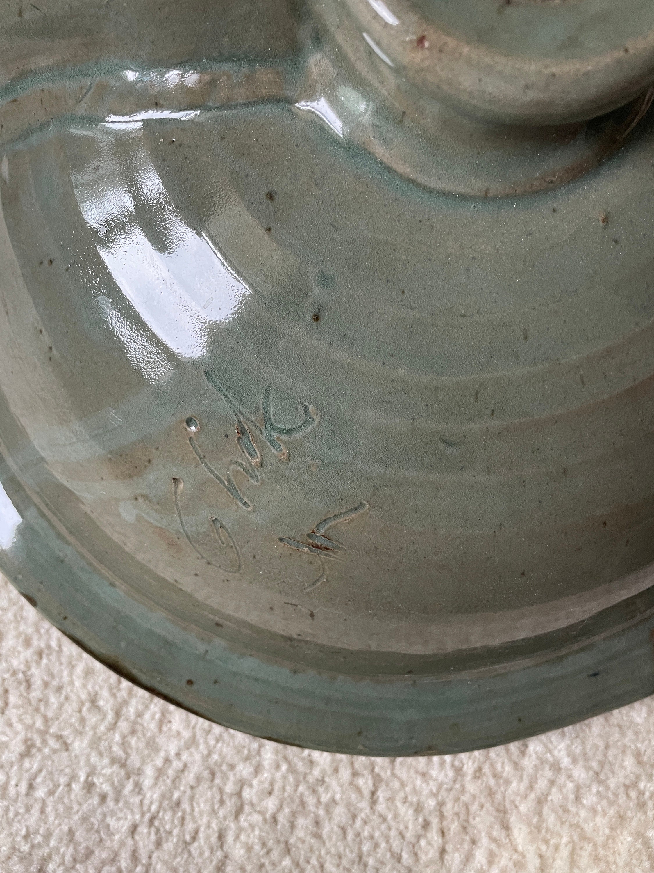John Glick Art Pottery Sink, Hand Painted Stoneware Vessel, Undermount ...