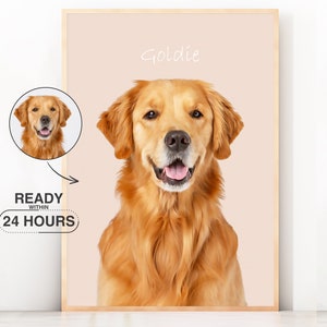 Custom Pet Portraits Using Pet Photo Personalized Digital Dog Portraits Custom Cat Portraits Pet ...