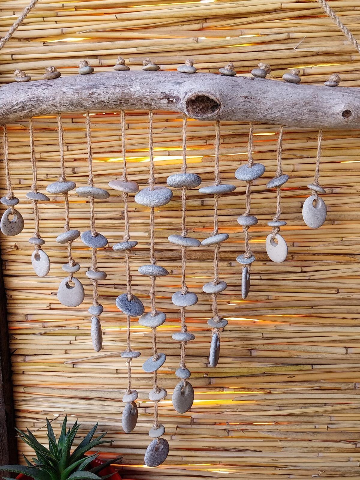 Driftwood Wall Decor.driftwood and Beach Stone Wall Hangings.driftwood ...