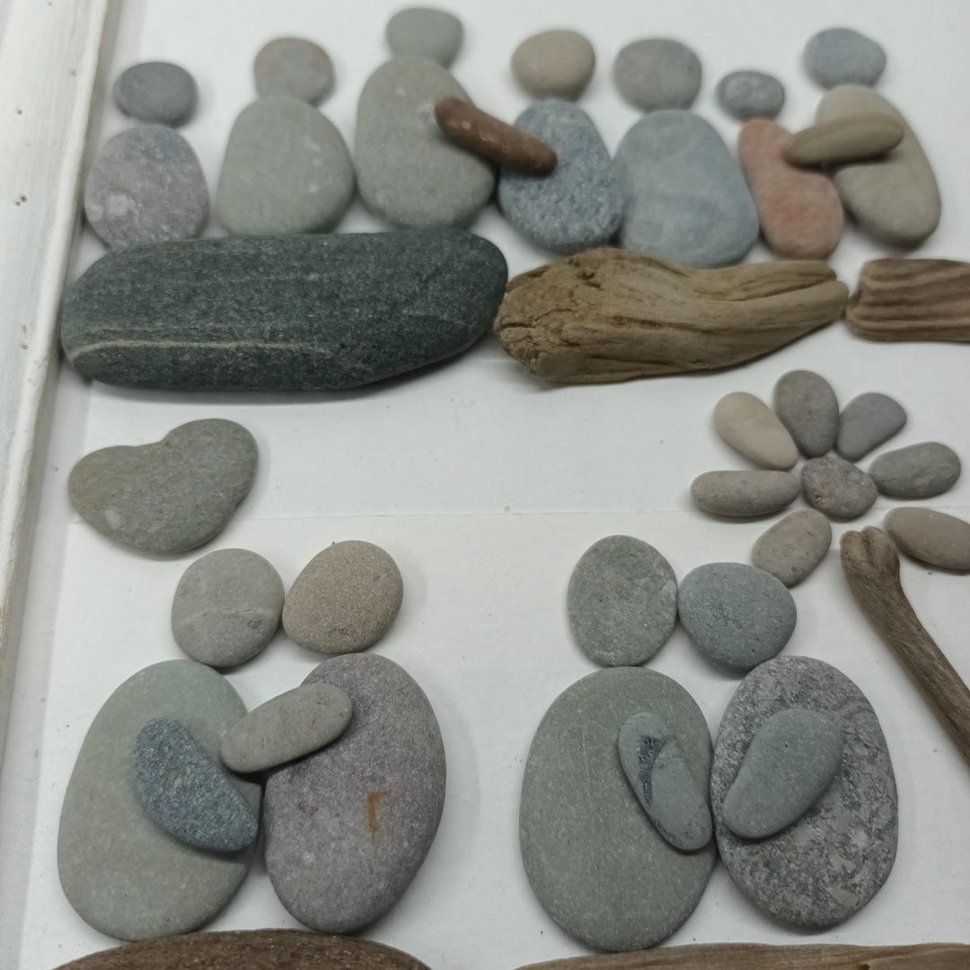 Natural Beach Stones for Pebble People Art Pebbles for Picture. Set of ...