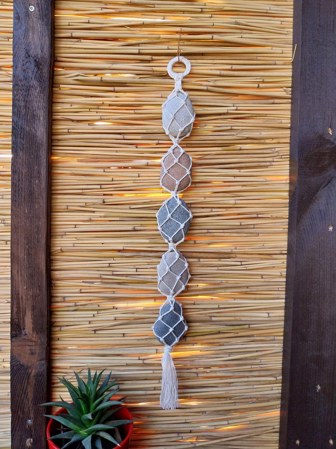 Sea Rock Wall Decor.natural Beach Stone Wall Decor.stone Wall Art. Door ...