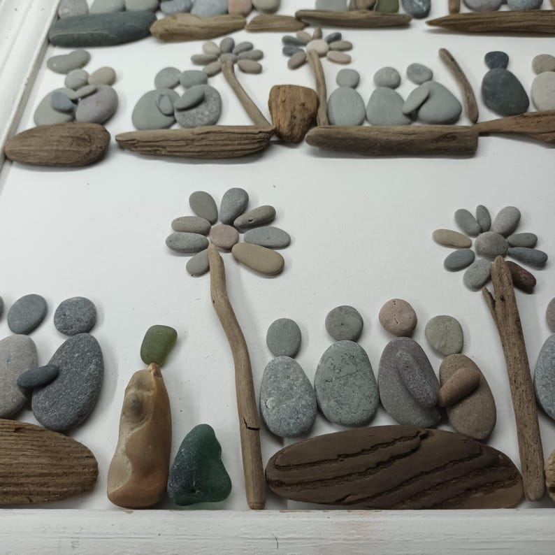 Natural Beach Stones for Pebble People Art Pebbles for Picture. Set of ...