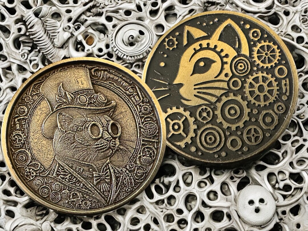 Steampunk Side View Top Hat Cat - Etsy