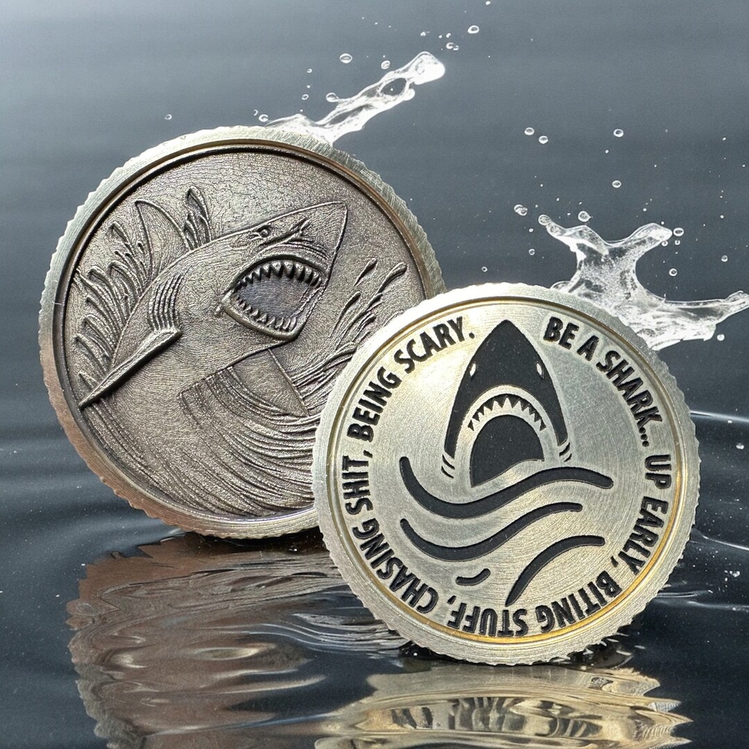 Be a Shark Coin - Etsy