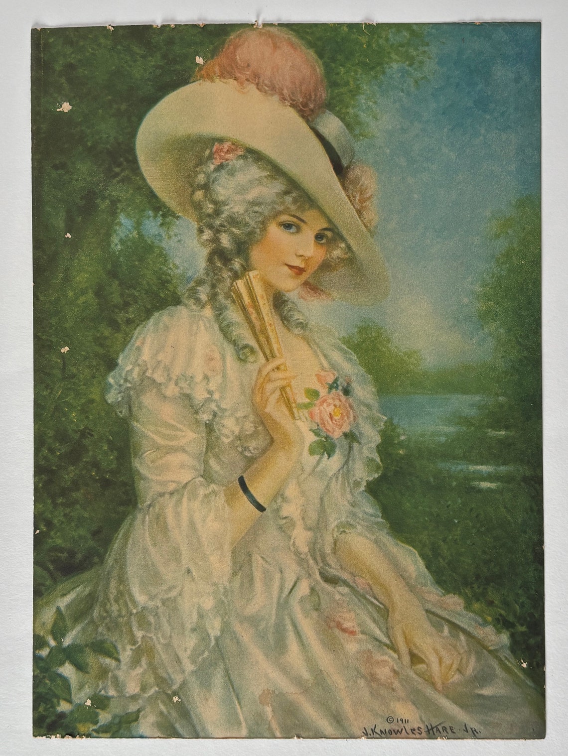 1911 Lithograph J. Knowles Hare JR. Victorian Woman - First Edition - Etsy