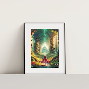 Enchanted Journey - Little Red Riding Hood Reimagined - Digital Art ...