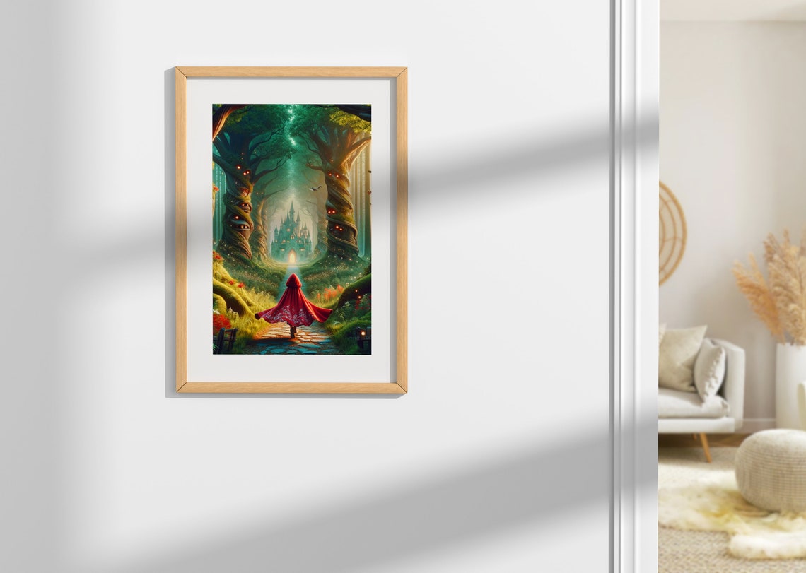Enchanted Journey - Little Red Riding Hood Reimagined - Digital Art ...