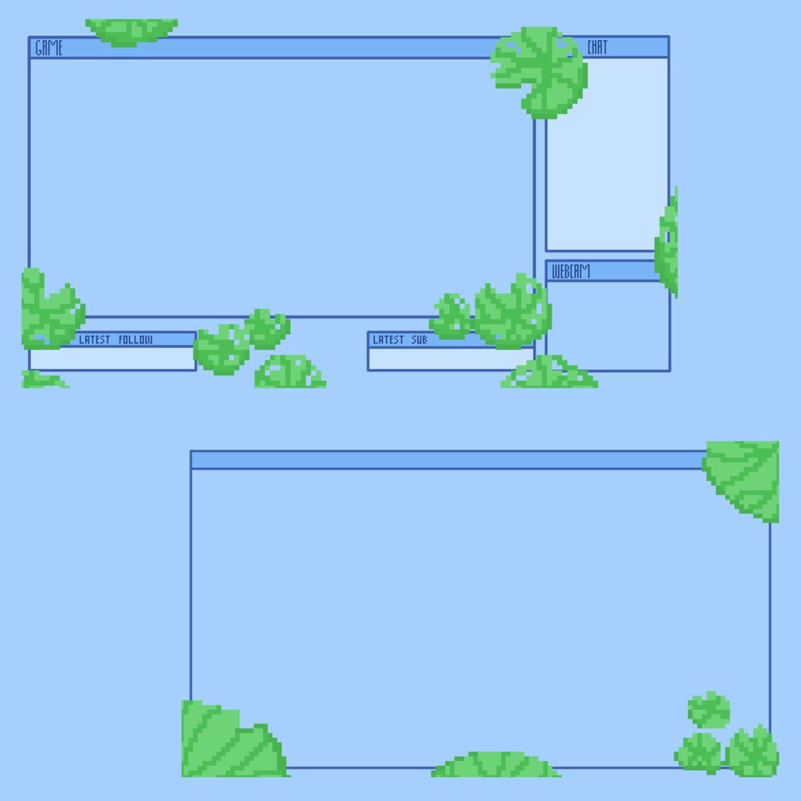Lily Pad Twitch Stream Overlay (includes Animated Screens, a Custom ...