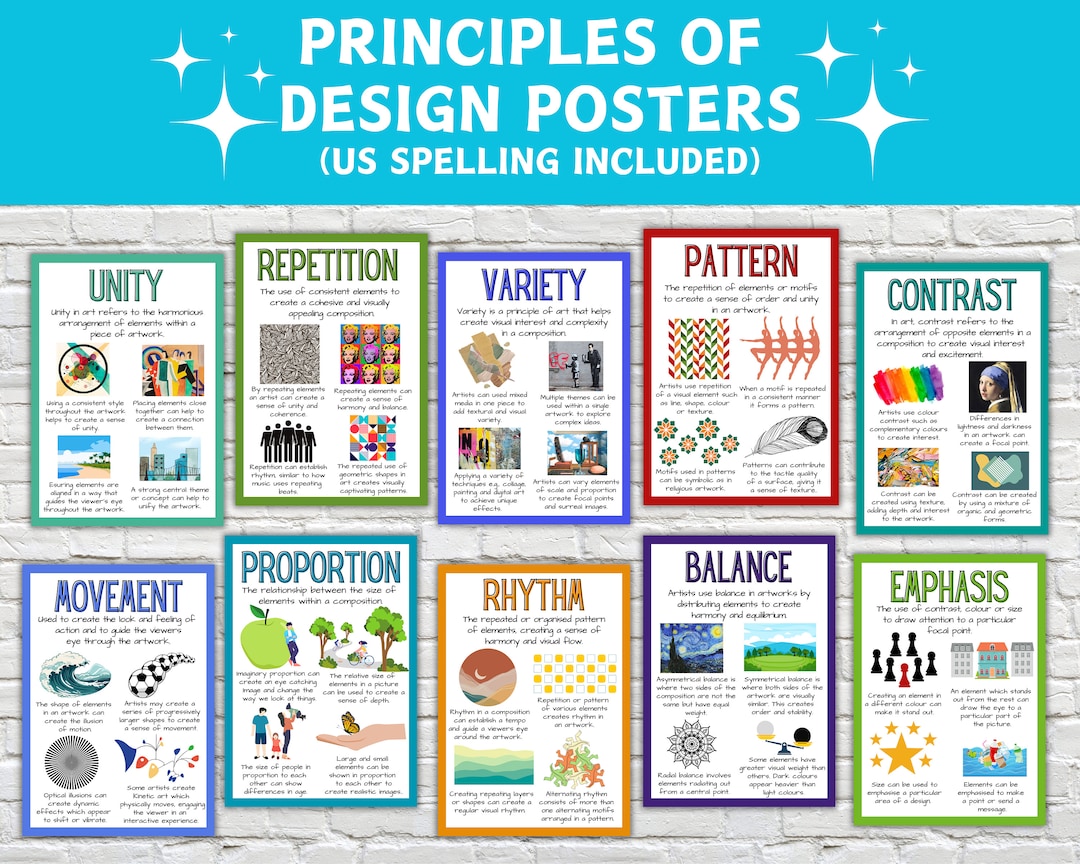 Principles of Design Classroom Posters Art Classroom Posters Elementary ...