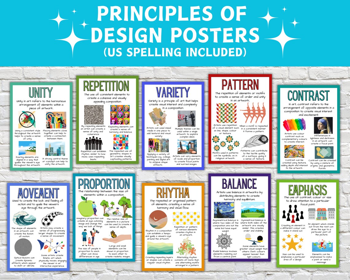 Principles of Design Classroom Posters - Art Classroom Posters ...