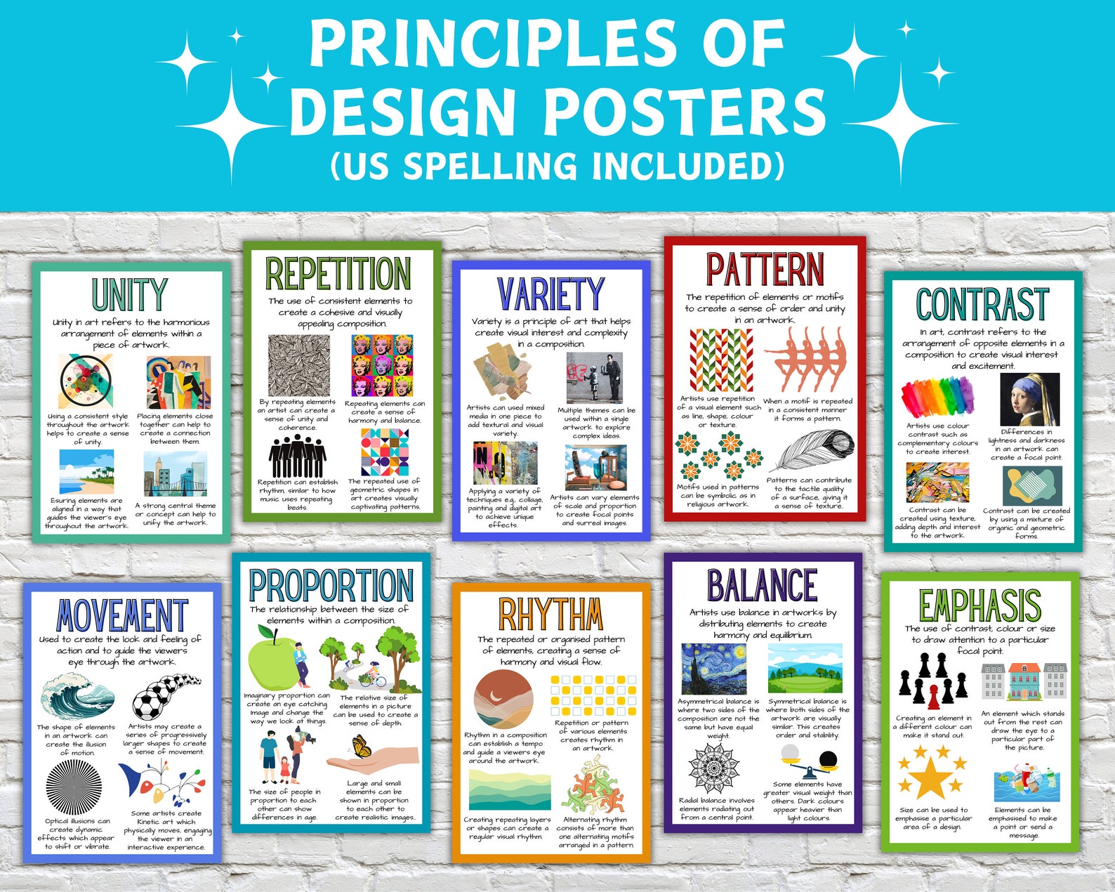 Principles of Design Classroom Posters - Art Classroom Posters ...