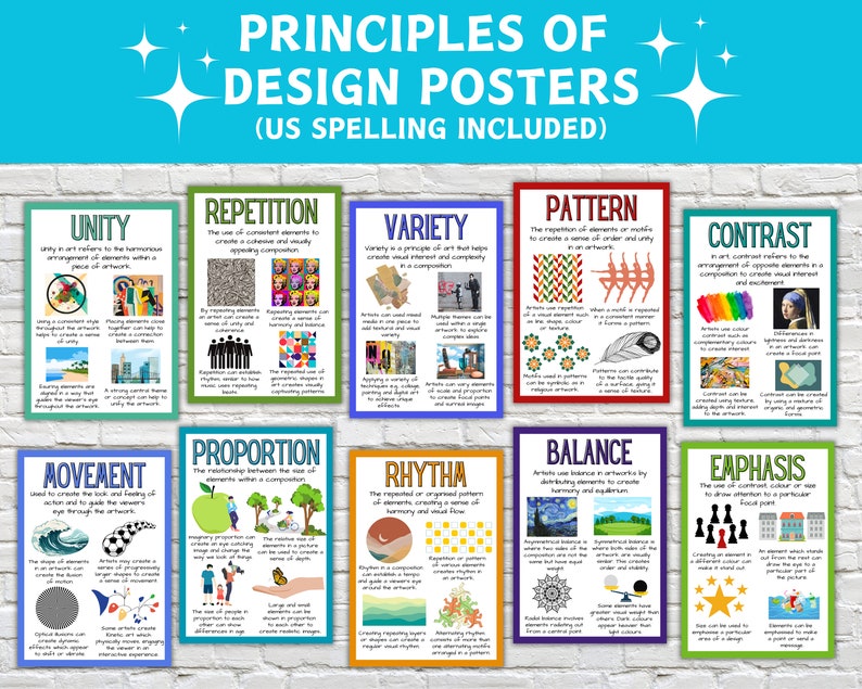 Principles of Design Classroom Posters - Art Classroom Posters ...