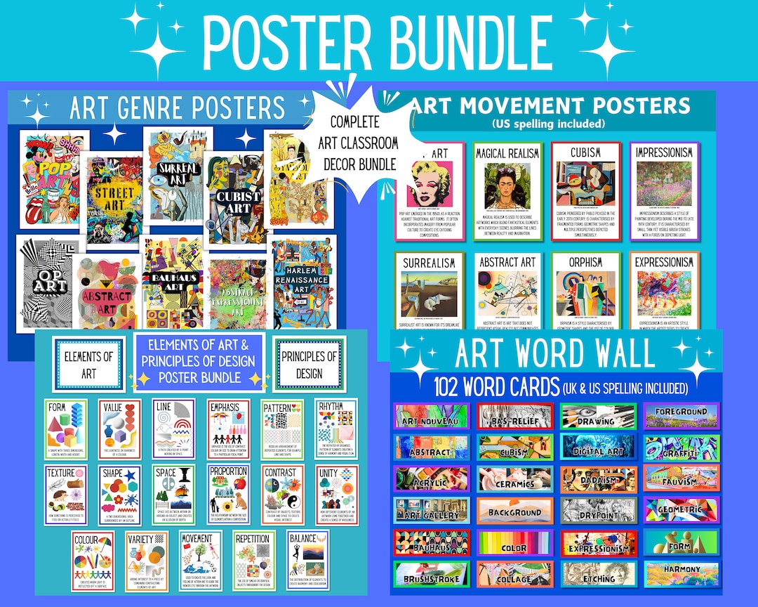 Art Classroom Poster Bundle - Art Classroom Posters - Art Teaching ...