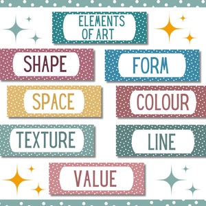 Wall Art Words, Elements of Art and Principles of Design Wall Words ...