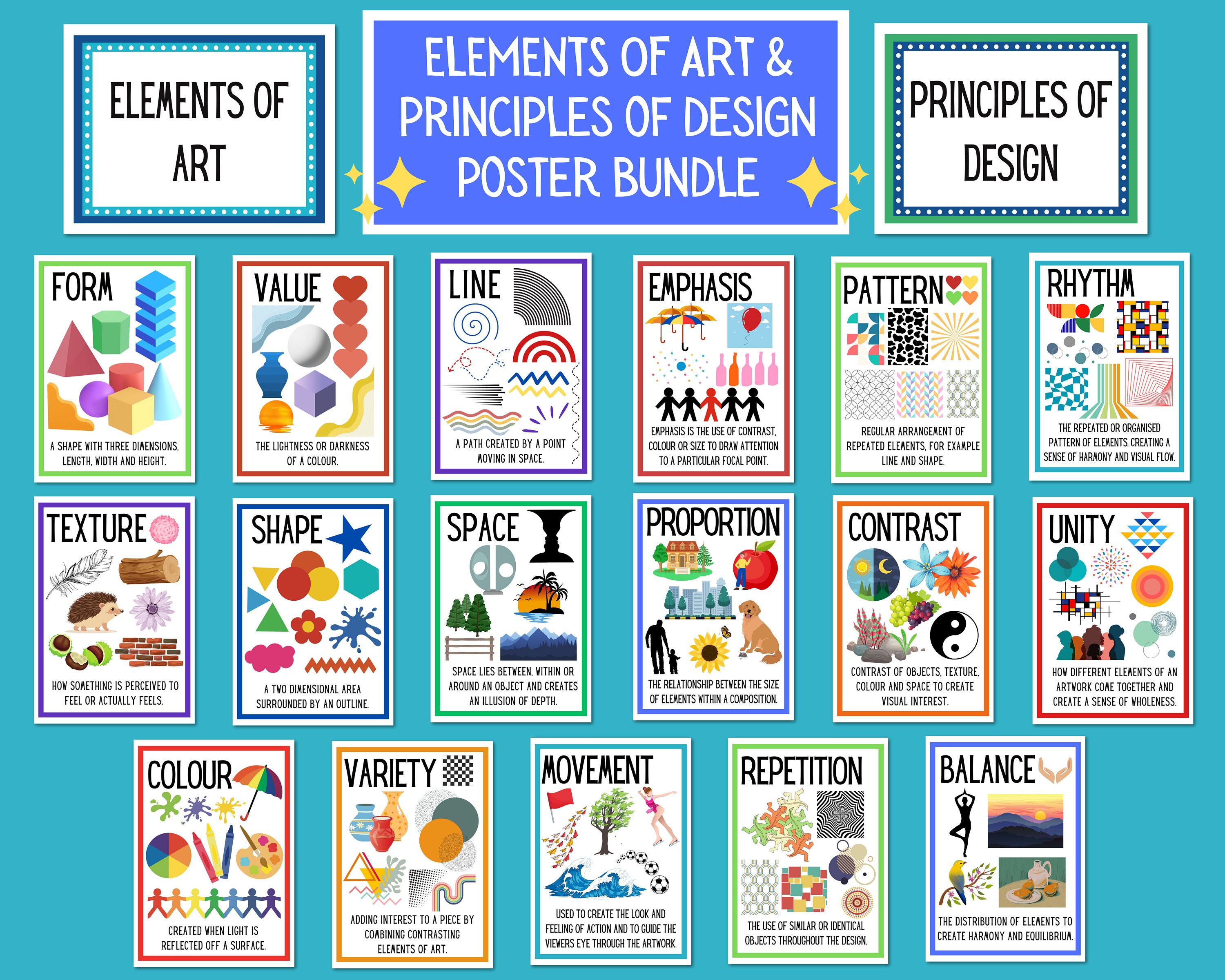 Art Classroom Bundle, Art Classroom Decor Bundle, Art Classroom Posters ...