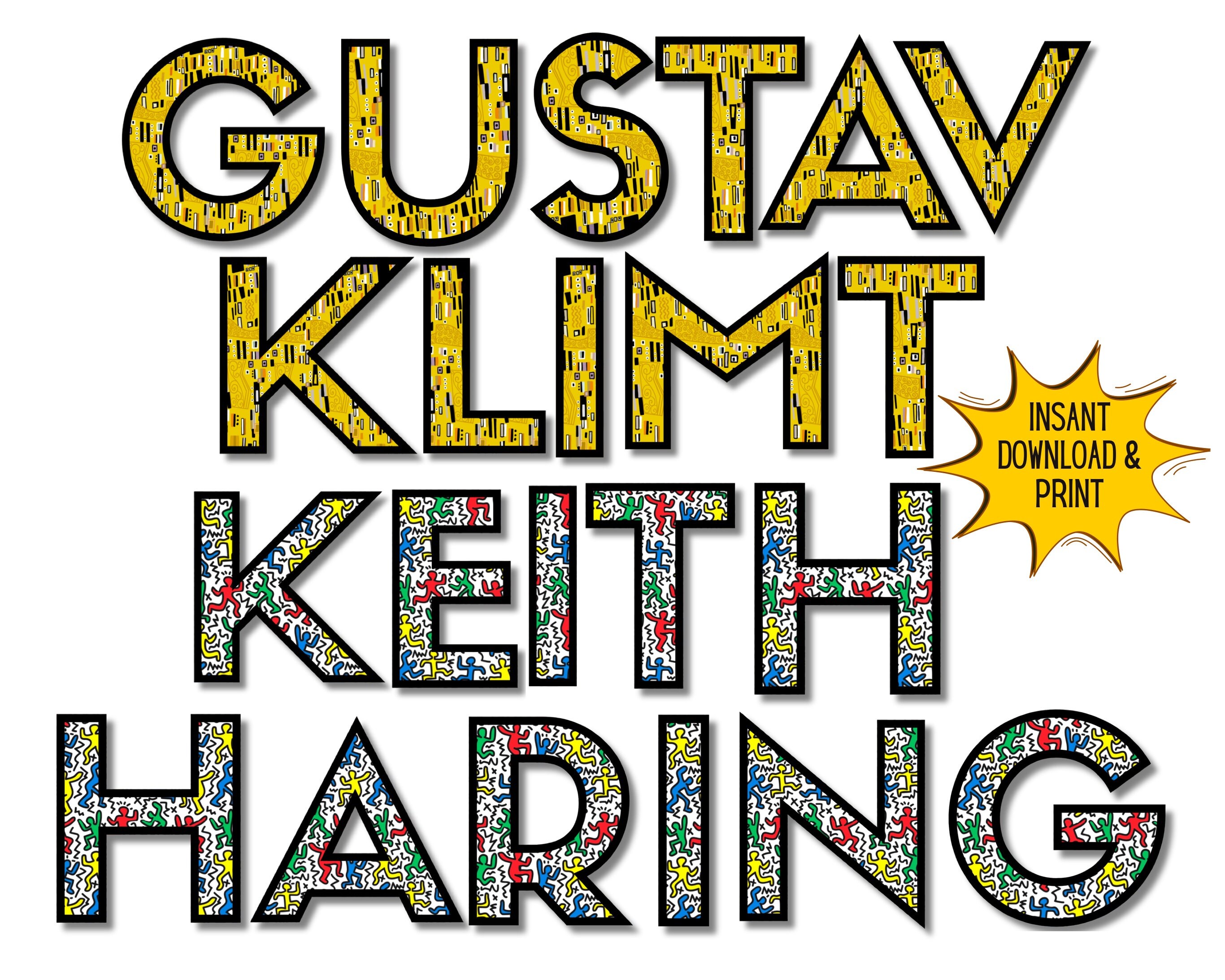 Artist Display Lettering, Themed Display Lettering, Art Classroom Decor ...