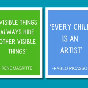 Artist Quotation Posters, Posters for Art Room, Famous Artist Posters ...