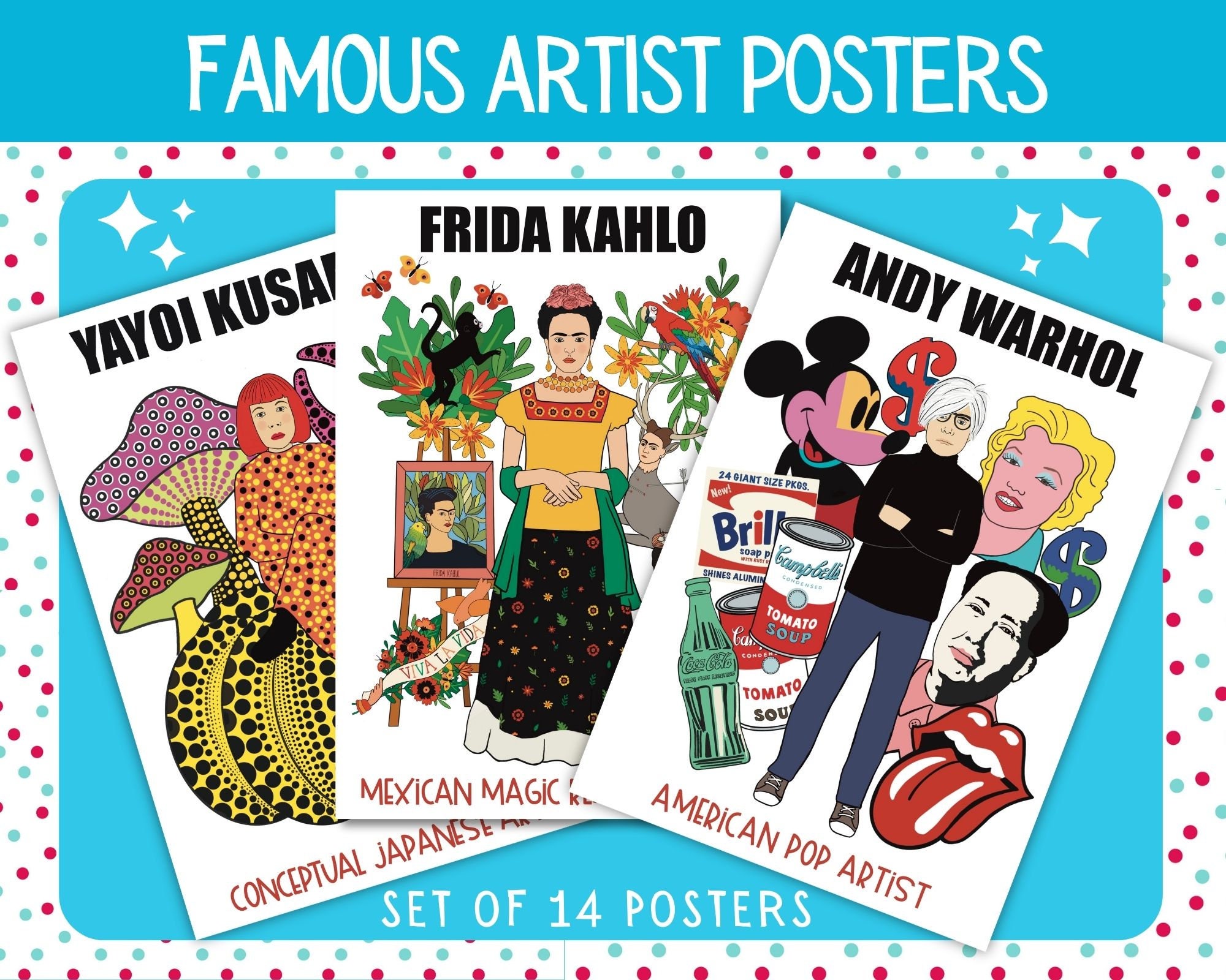 Art Room Posters, Famous Artist Posters Prints for Art Classroom ...