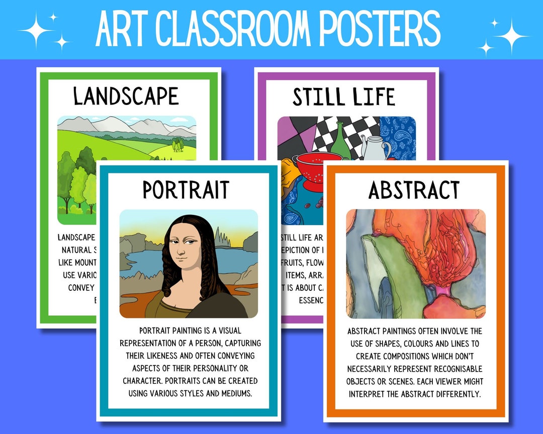 Art Room Poster Bundle, Art Style Posters, Posters for Art Classroom ...
