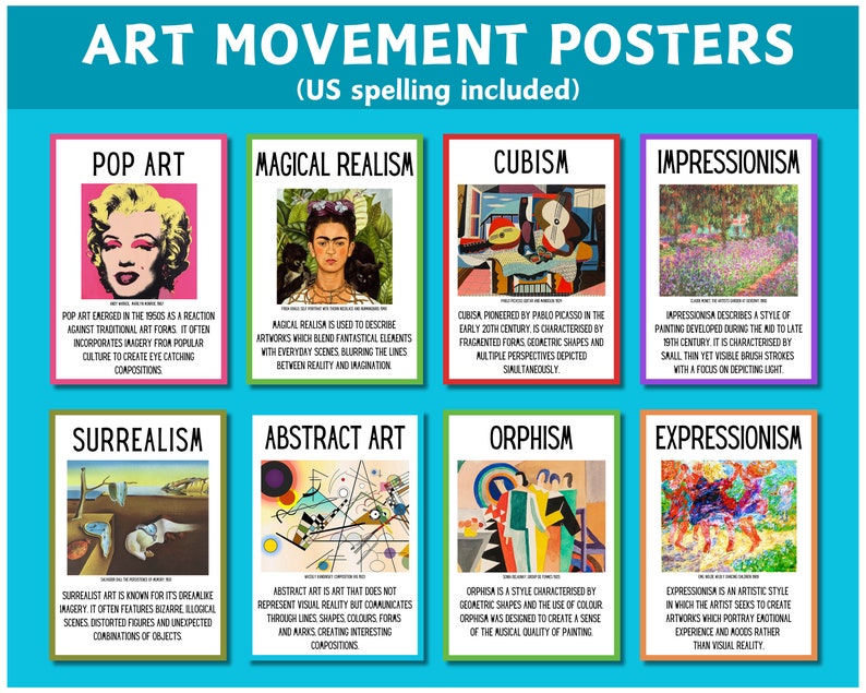 Art Classroom Poster Bundle - Art Classroom Posters - Art Teaching ...