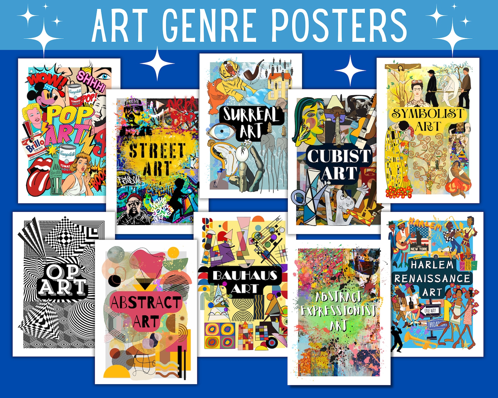Art Classroom Posters - Art Genre Prints - Art Classroom Decor - 10 ...