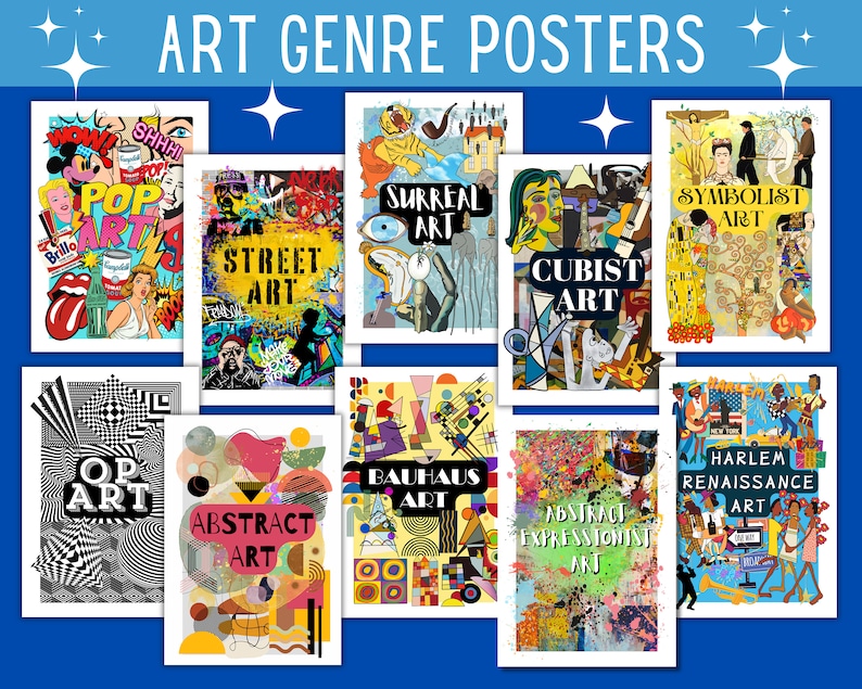 Art Classroom Posters - Art Genre Prints - Art Classroom Decor - 10 ...