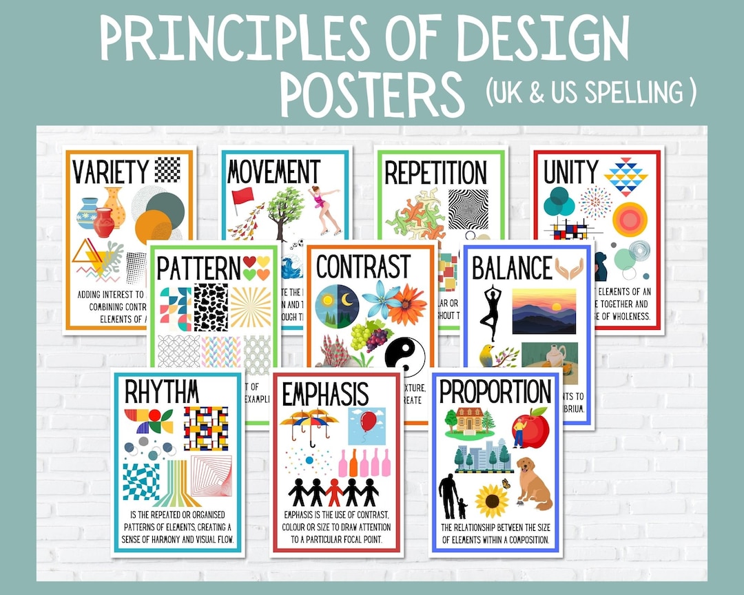 Principles of Design Posters, Art Classroom Posters, Classroom Poster ...