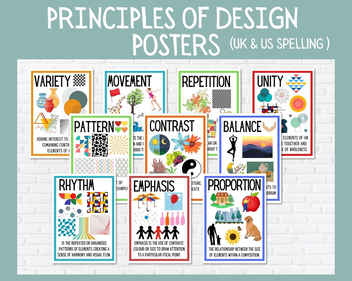 Principles of Design Posters, Art Classroom Posters, Classroom Poster ...