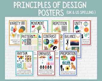 Elements and Principles of Design Posters - Etsy UK