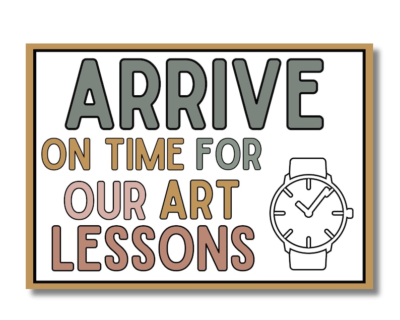 Classroom Rules Display Bundle, Art Classroom Room Rules, Boho Art Room ...