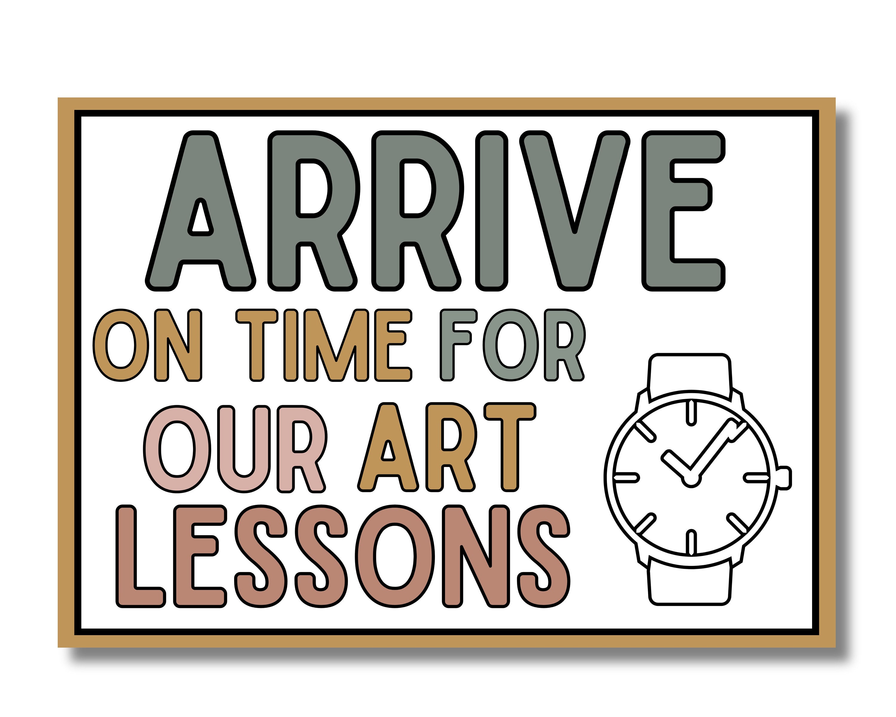 Classroom Rules Display Bundle, Art Classroom Room Rules, Boho Art Room ...