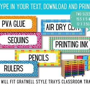 Classroom Supply Labels, Teacher Labels, Tray Labels for Classroom ...