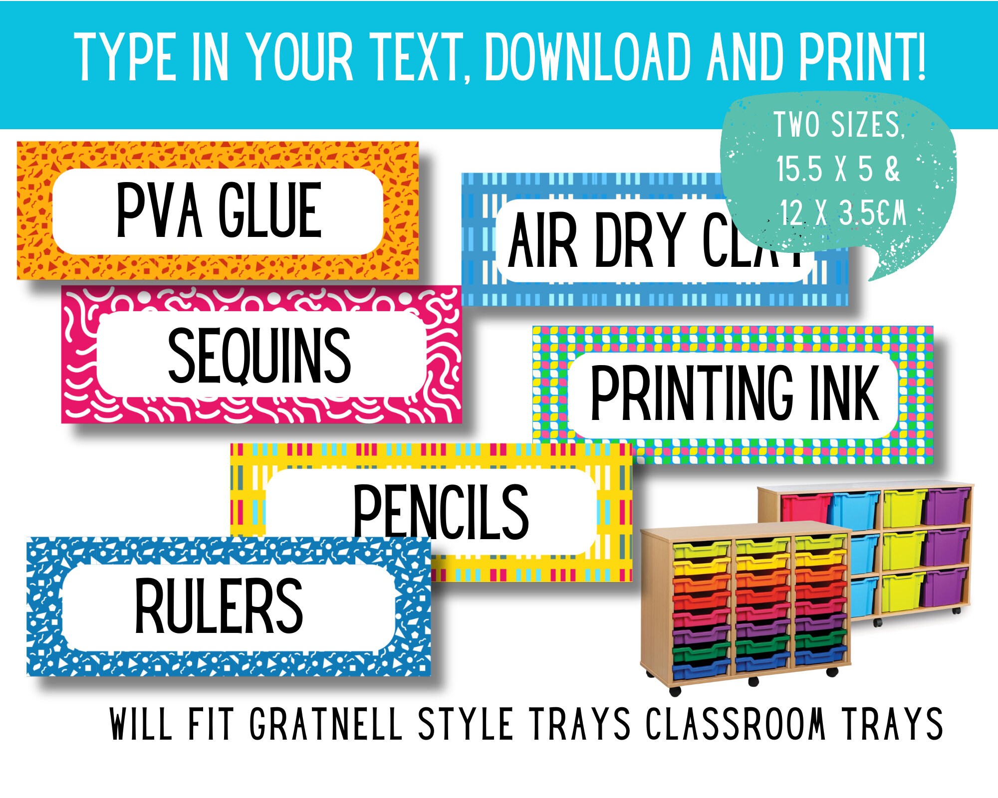 Classroom Supply Labels, Teacher Labels, Tray Labels for Classroom ...